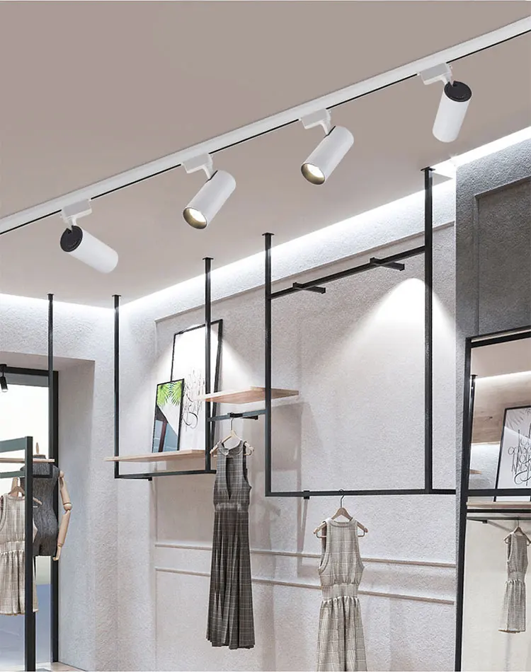 Track Light Black Led Track Spot Light 20w 30w For Clothing Store ...