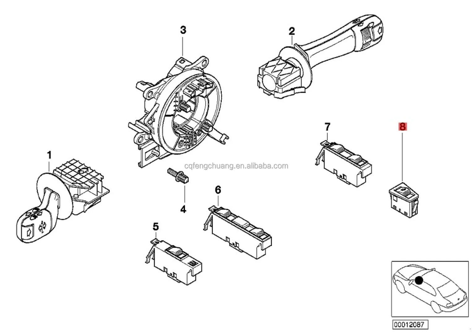 OEM 61316902174 Backwindow Raiser for BMW with High Performance ...