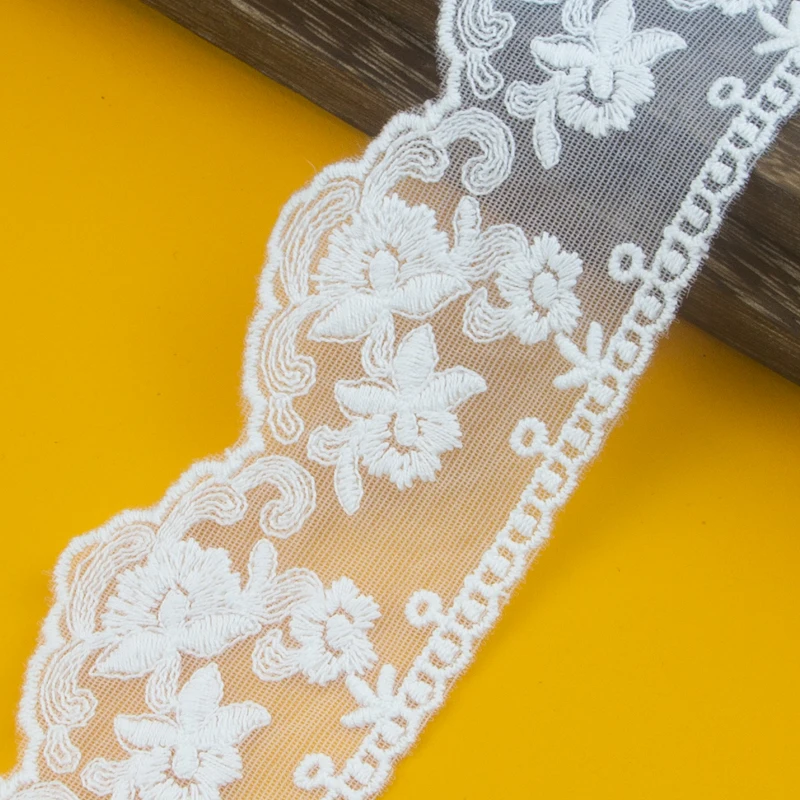 Scallop Shape Lace Fabric DIY Crafts - Elegant & Versatile
