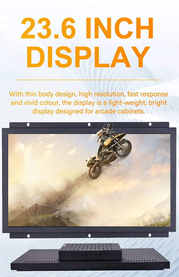 Open Metal Frame Arcade Amusement Lcd Gaming Monitor Vga Interface Vga ...