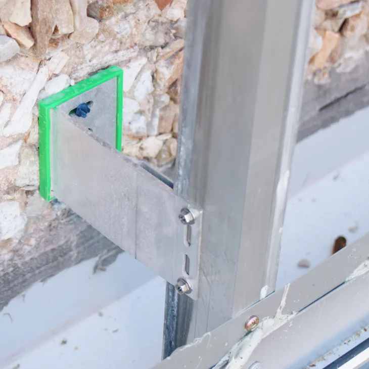 Aluminium Clips with Stainless Steel Fasteners for Facade Cladding