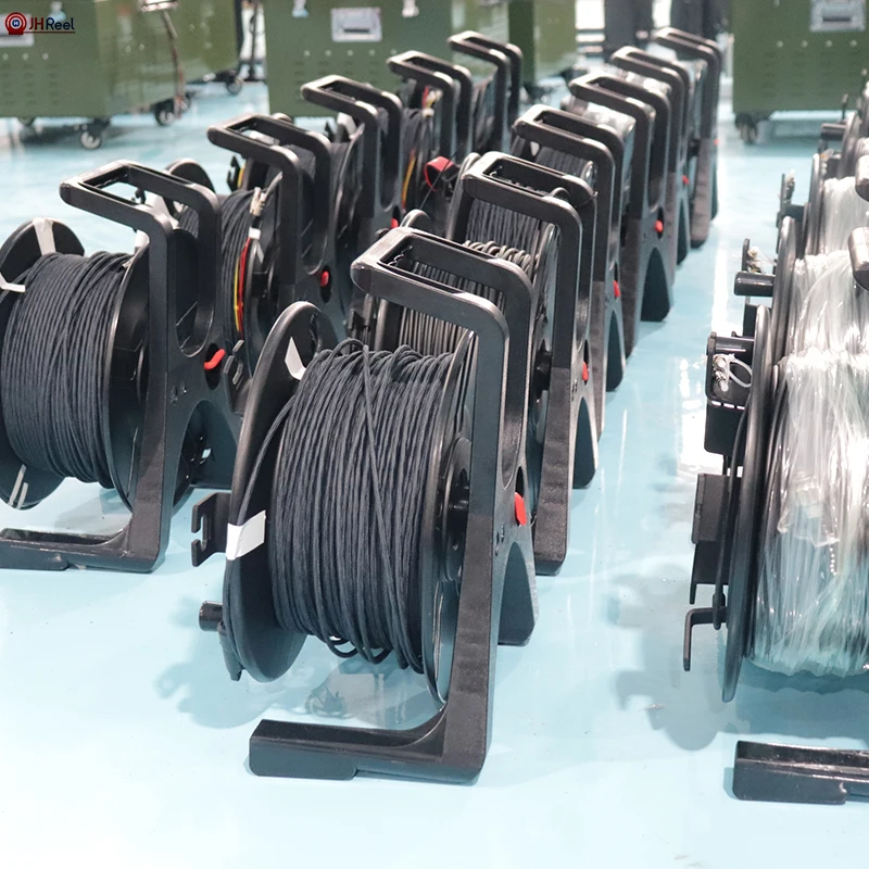 Robust PC Fiber Optic Cable Reels with Winder 380mm Empty Cable Drums ...