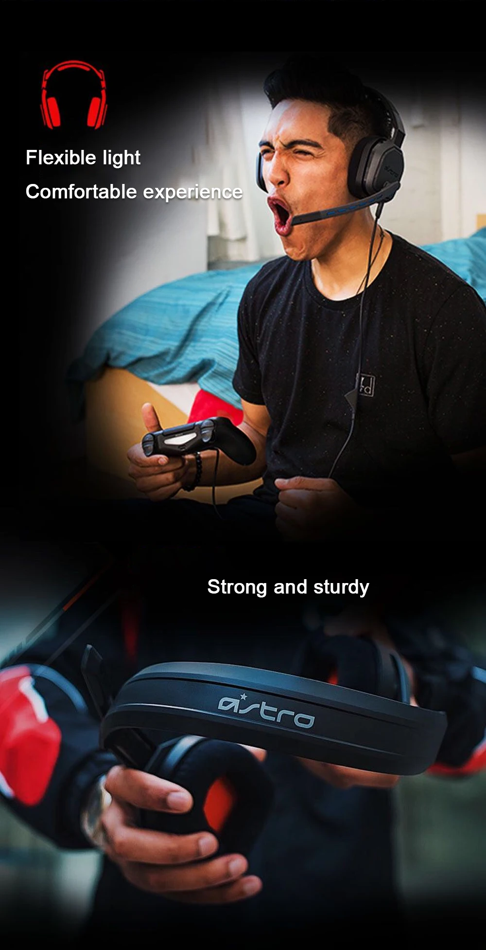 Logitech Astro A10 Esports Gaming Headset Over Ear Gaming Headphones ...