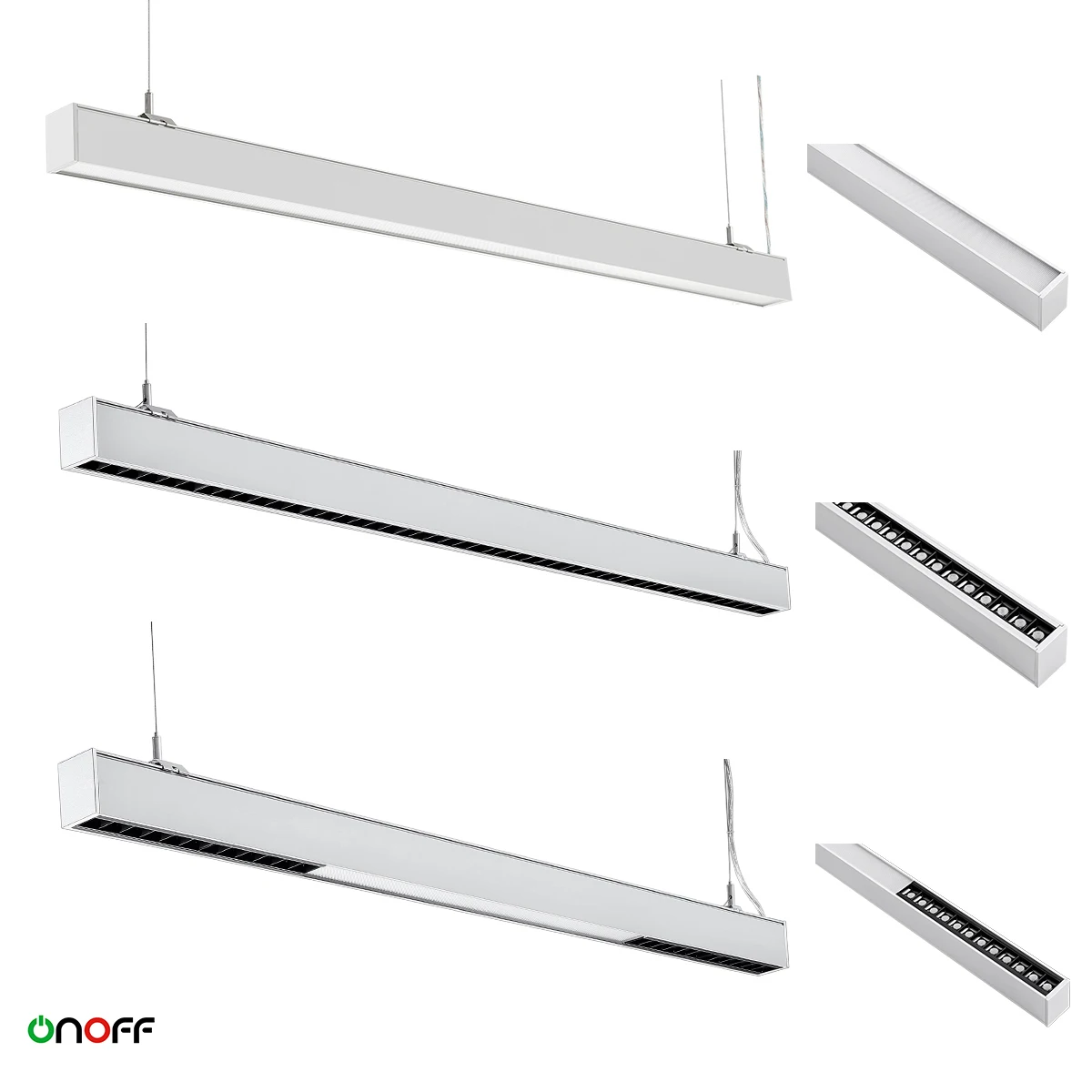 50mm LED Linear Pendant Light Commercial Continuous Line Ceiling Light ...