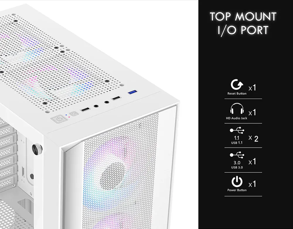 2023 NEW Design Factory Gaming Computer Case ATX PC Case HD USB3.0 ...