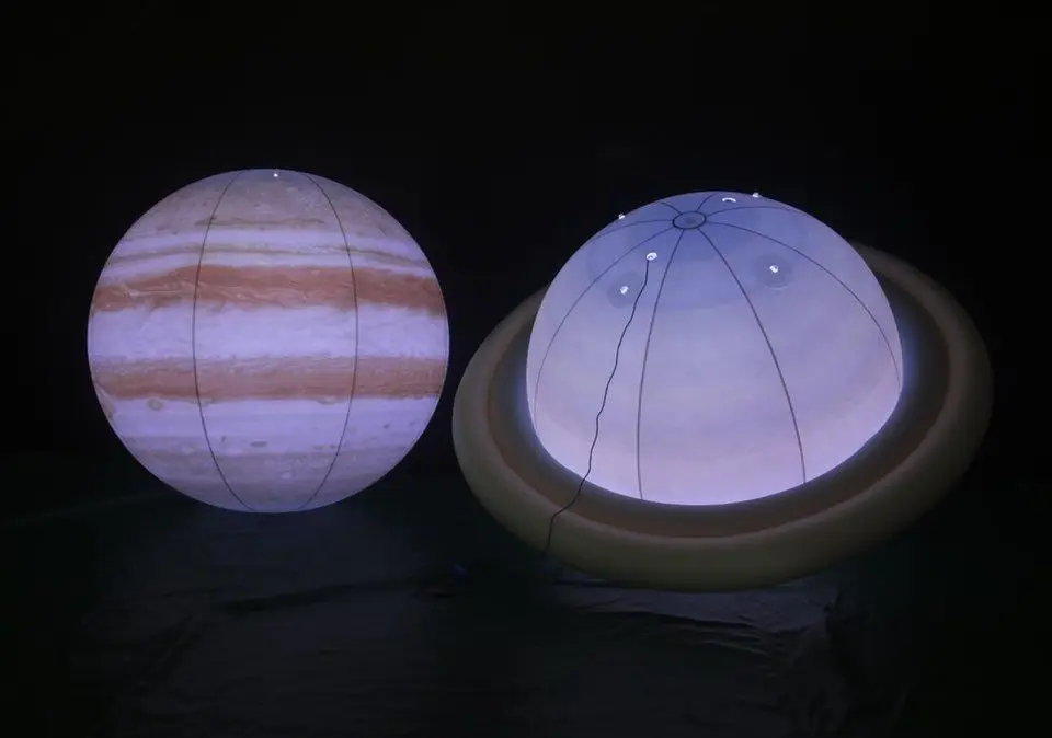 Custom LED Lighting Inflatable Planet Balloons Earth Moon Jupiter ...