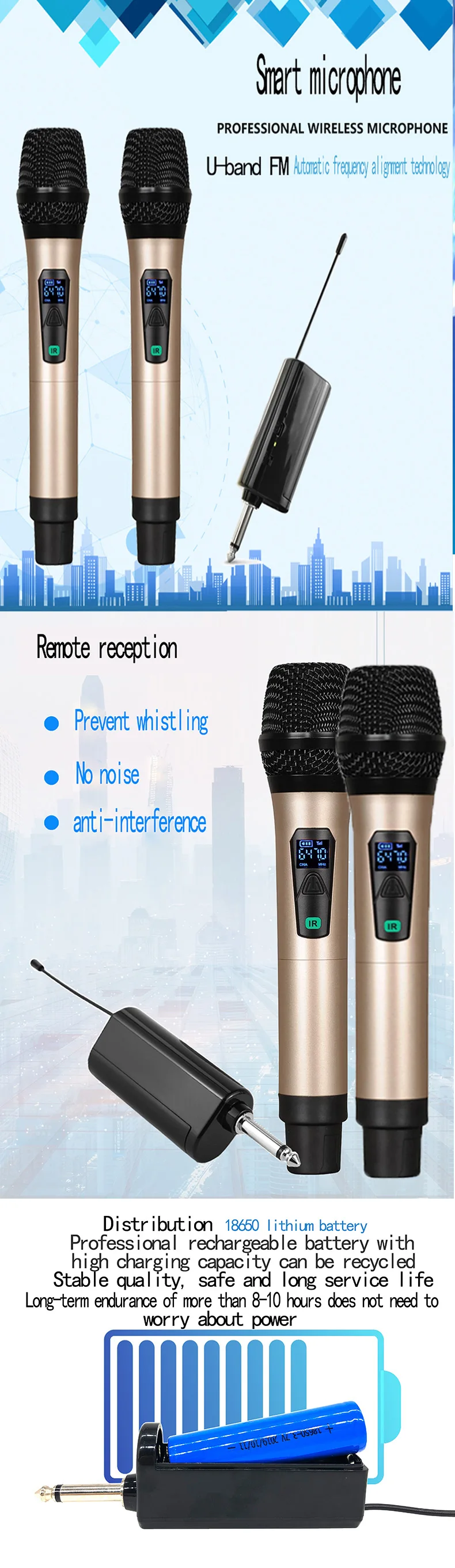 Professional Handheld Wireless Mic Stage Professional Performance ...