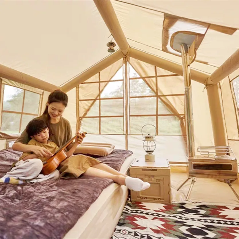 The Light Colour Air Inflatable Cabin Tent for Family Outdoor Camping ...