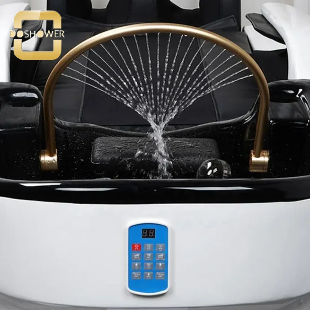 Luxury Head Spa Shampoo Bed With Lay Down Washing Salon Shampoo Bed For Electric Massage Shampoo