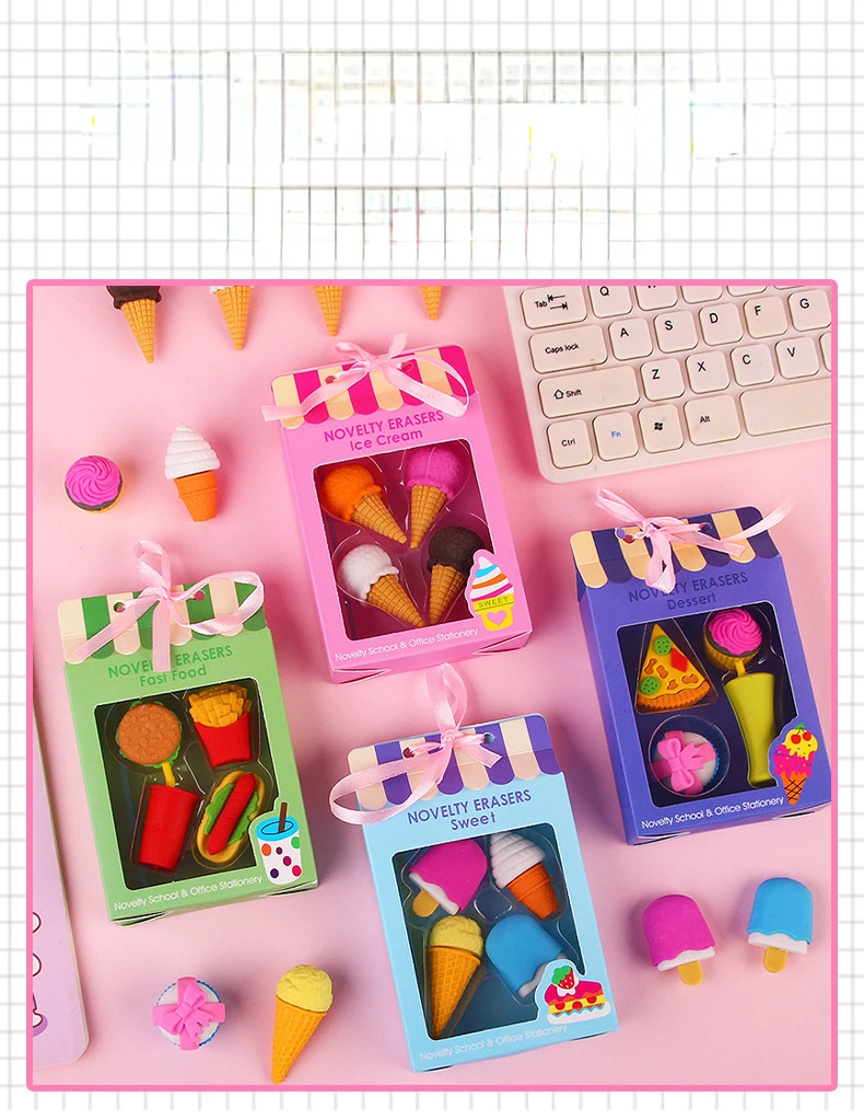 Cute Cake Gift Box Pencil Eraser - Wholesale Available