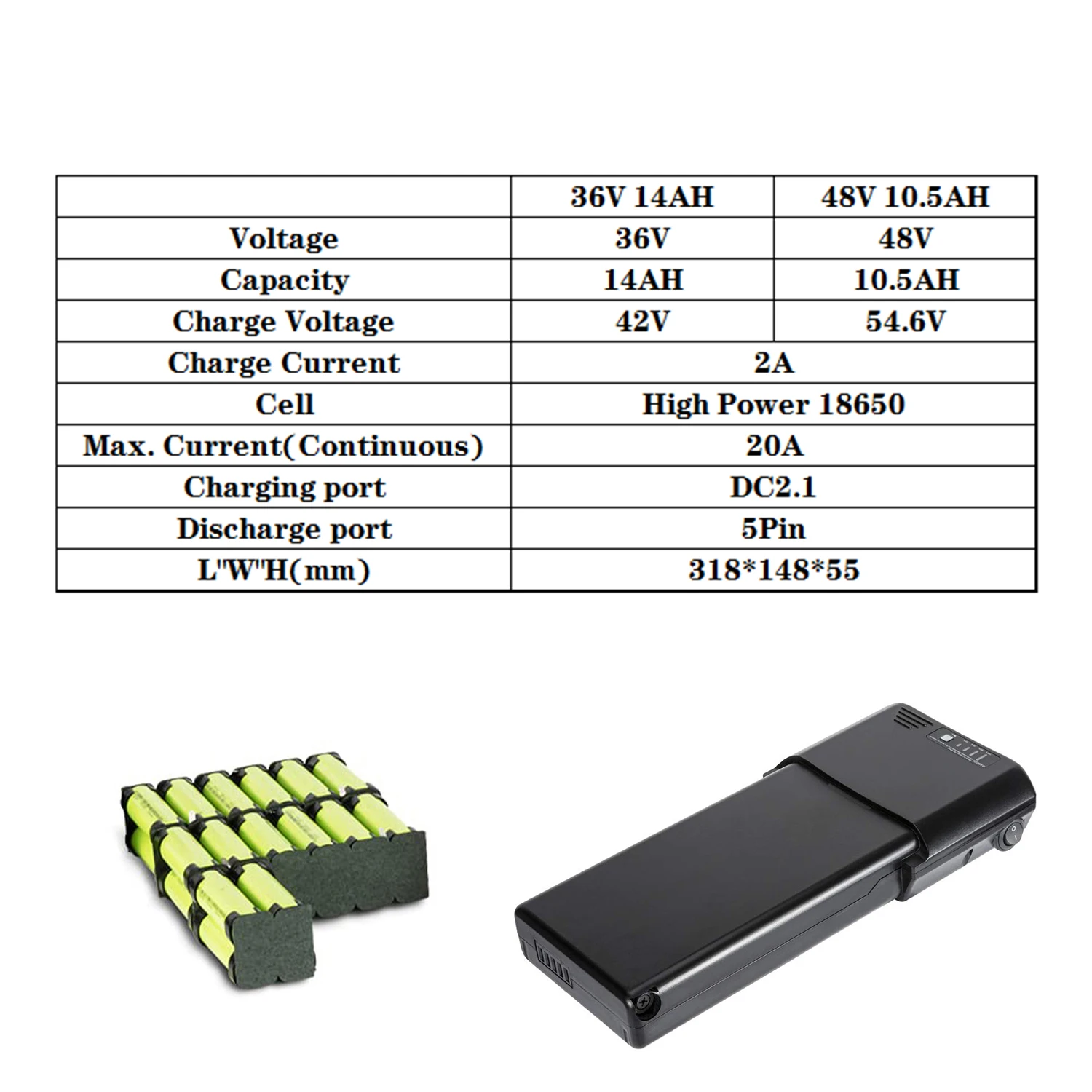 E-bike Mifa Zundap Battery 36v 14ah E-bike Rear Rack Battery 36v For ...