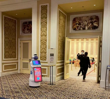 Contactless Temperature Measurement Thermal Imaging Reception Humanoid ...