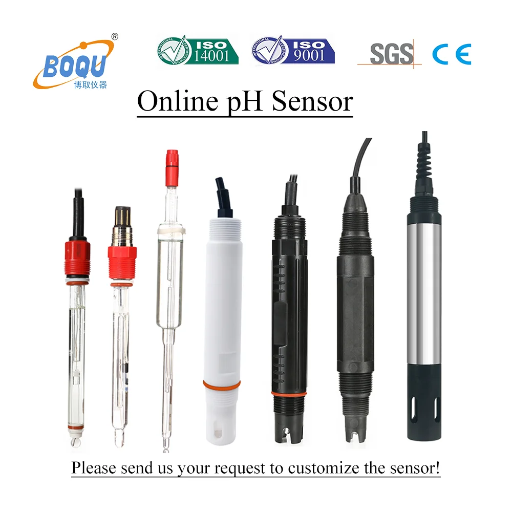Ph Sensor Chemical Process Water Quality Monitoring Two-cavity Structure Reference System 0-14ph ...