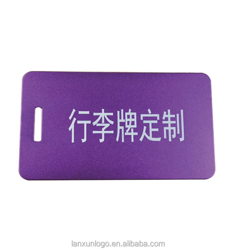 Customized Luggage Tag Anodizing Color - Laser Engraved Metal