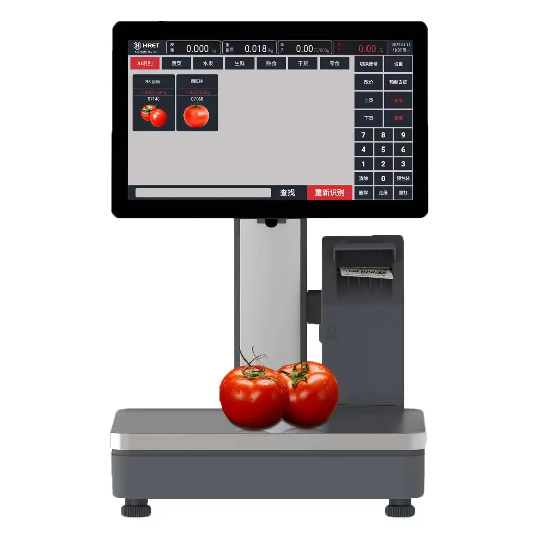 AI digital weighing scale barcode label printer touch screen AI ...