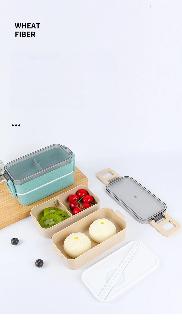 2024 Kids School Bento Boxes Korean Tiffin Lunch Box 2 Layers Food ...