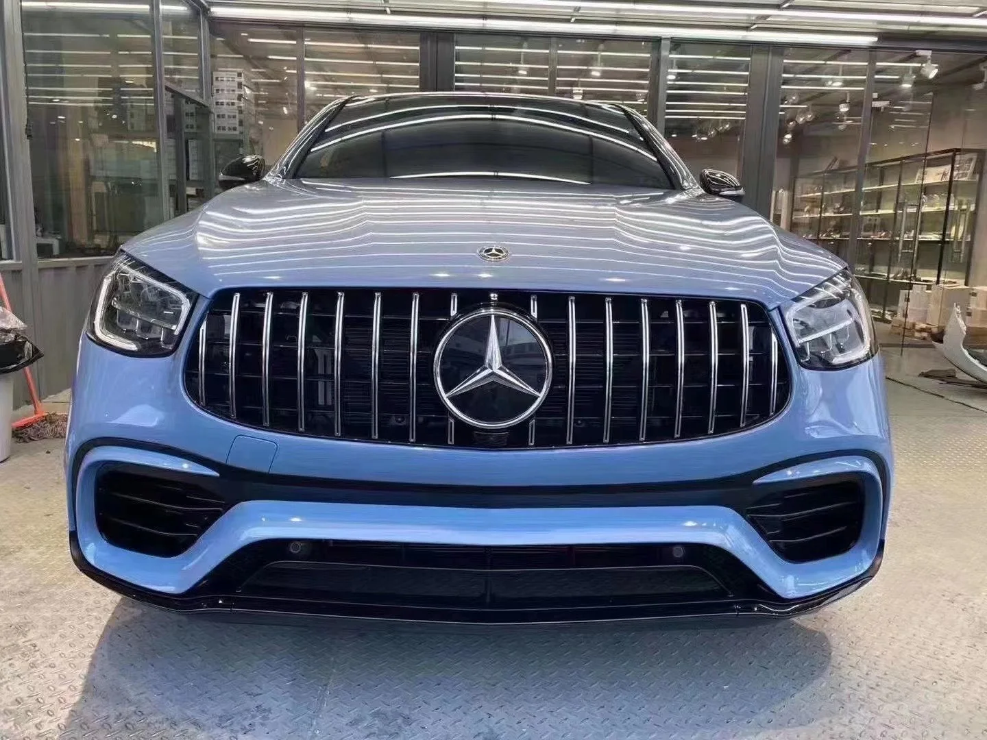 Bumper Complete Body Kit For Mercedes-benz Glc-class Upgrade To Glc63s ...