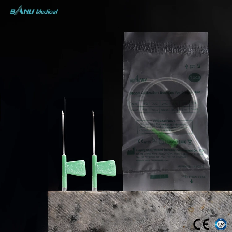 Disposable Needle Blood Collection Set 18g 20g 21g 22g 23g 25g 3/4 ...