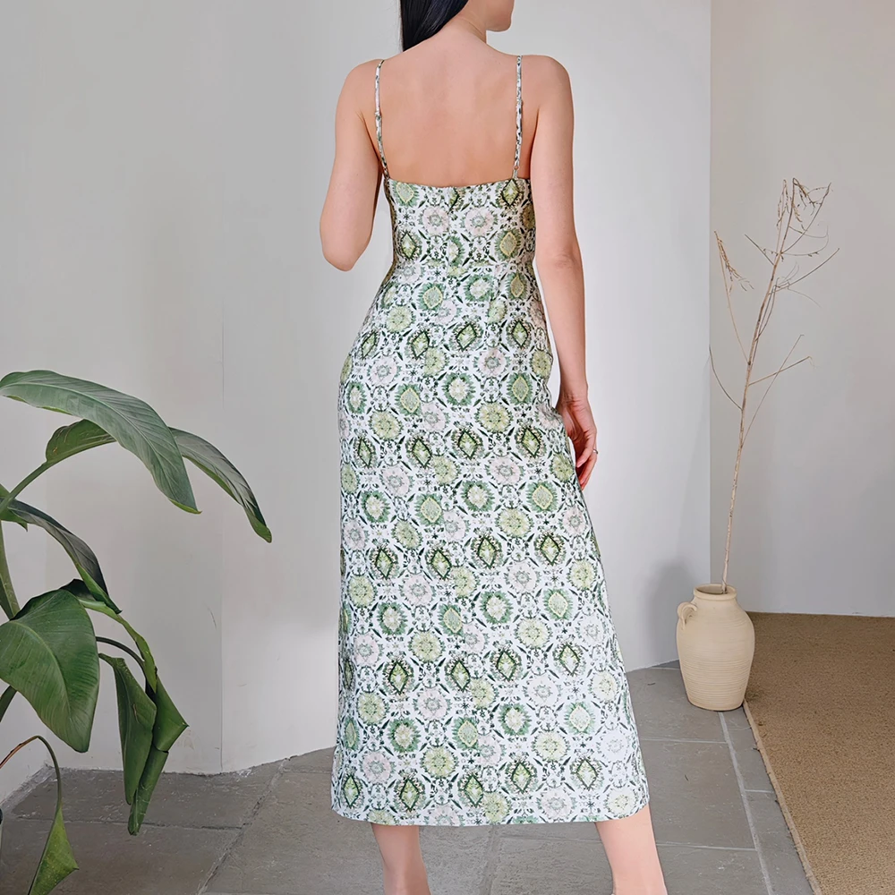 Cotton Night Hawaiian Beach Dress Low Cut Out See Thru Navel-baring ...