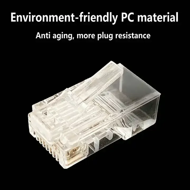 Ethernet Rj45 Connector Cat6 Pass Through 8p8c Modular Plug Utp Insert ...