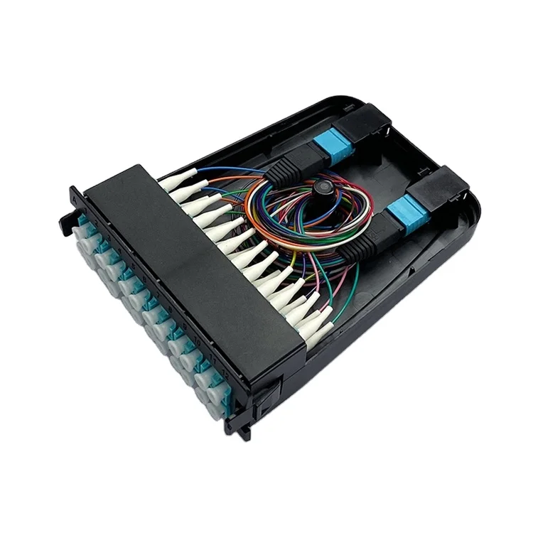 40G 100G MPO/MTP Optical Fiber Cassette MPO/MTP-LC 12F OM4 3.0mm Fiber ...