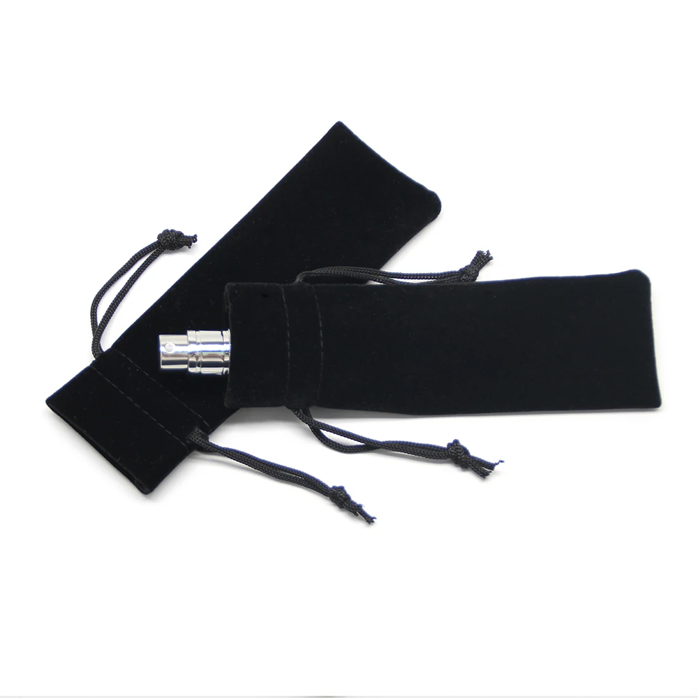 Customized Luxury Long Velvet Pouch Drawstring Velvet Pen Bag Pencil ...