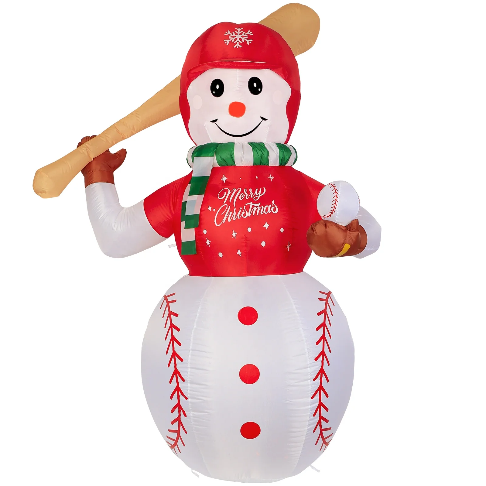Ourwarm Navidad Lighting Inflat Snowman Baseball Blow Up Custom Outside ...