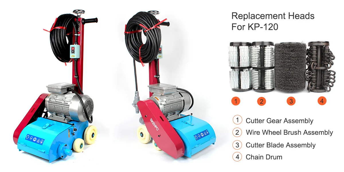 KP-120 Pneumatic Deck Scaler 440V - Heavy Duty Rust Removal Machine for ...