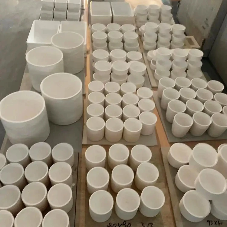 Customized zirconia ceramic melting crucible pot 30-100 kg refractory ...