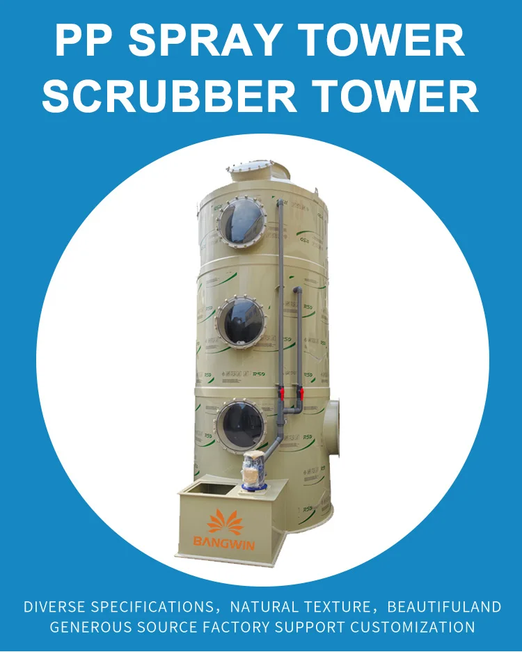 Pp Frp Grp Fiberglass Column Absorption Tower Exhaust Gas Purification ...