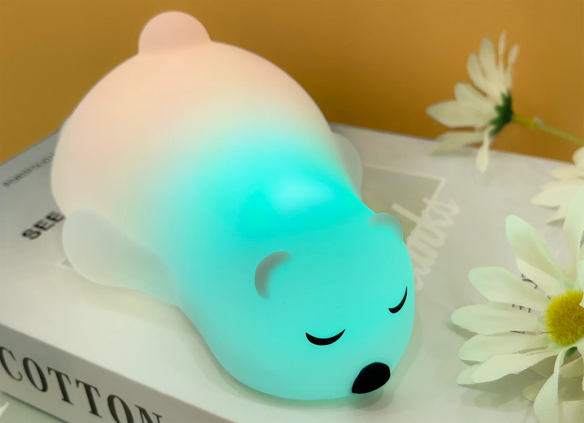 Best Children Silicone LED Cute Animal Pet Lamp - Soothes Newborns