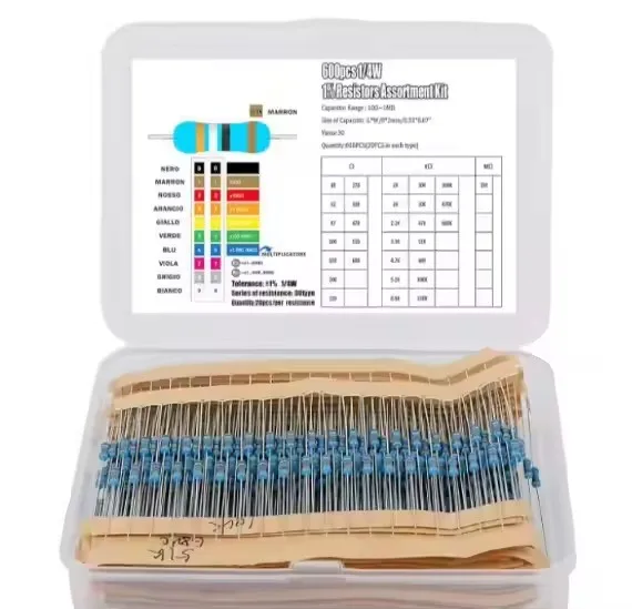 Yixingmicro 600PCS 1/4W metal film resistance package 10R-1M resistance ...