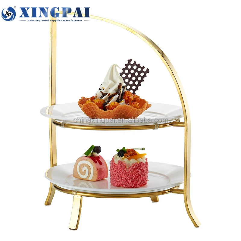 XINGPAI Buffet Equipment - Luxury Gold Plated Dessert Stands