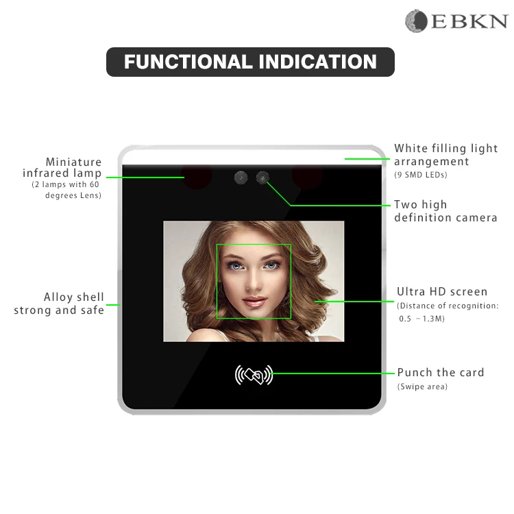 Cloud Software Biometric Face Scanner - Efficient Attendance