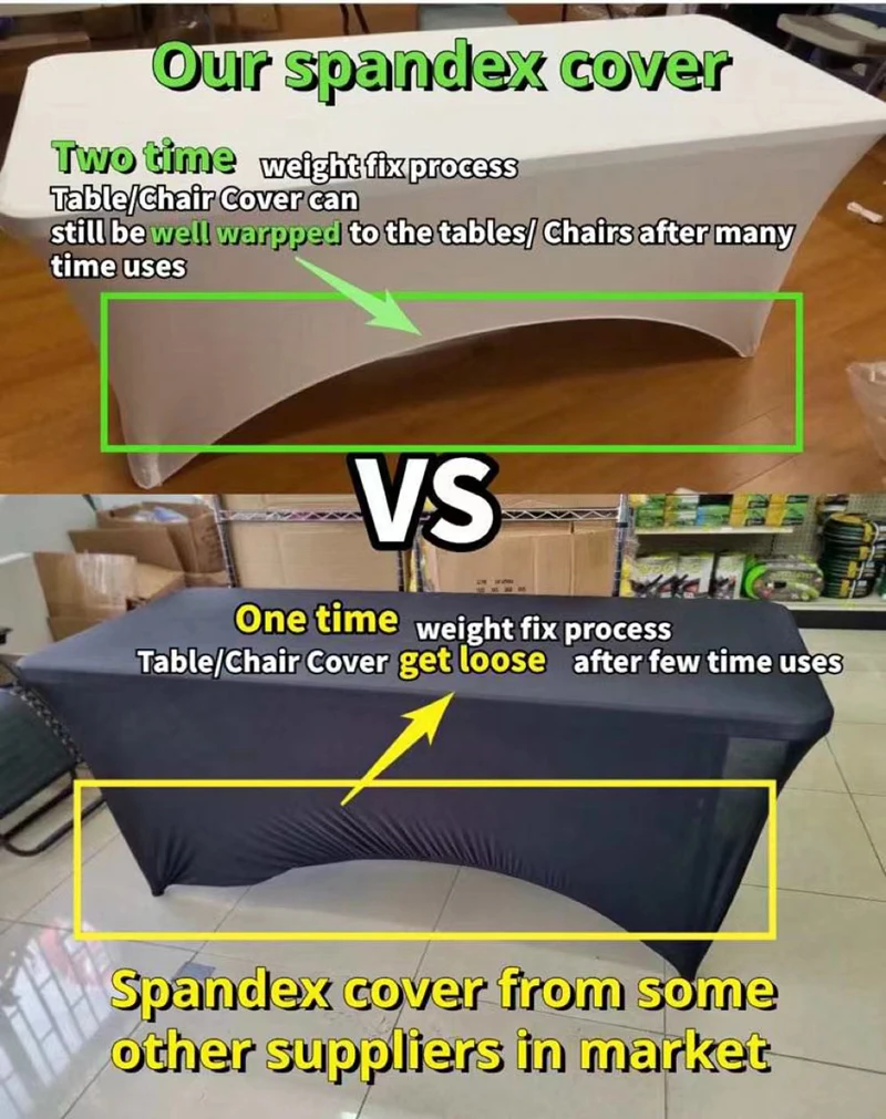 Custom 4ft 5ft 6ft 8ft Stretch Table Cover Polyester Spandex Tablecloth ...
