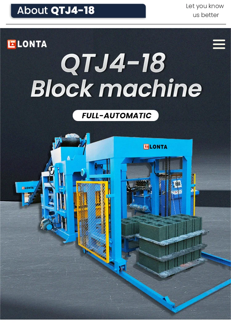 LONTA QT4-18 Full Automatic Hydraulic Interlock Brick Mould