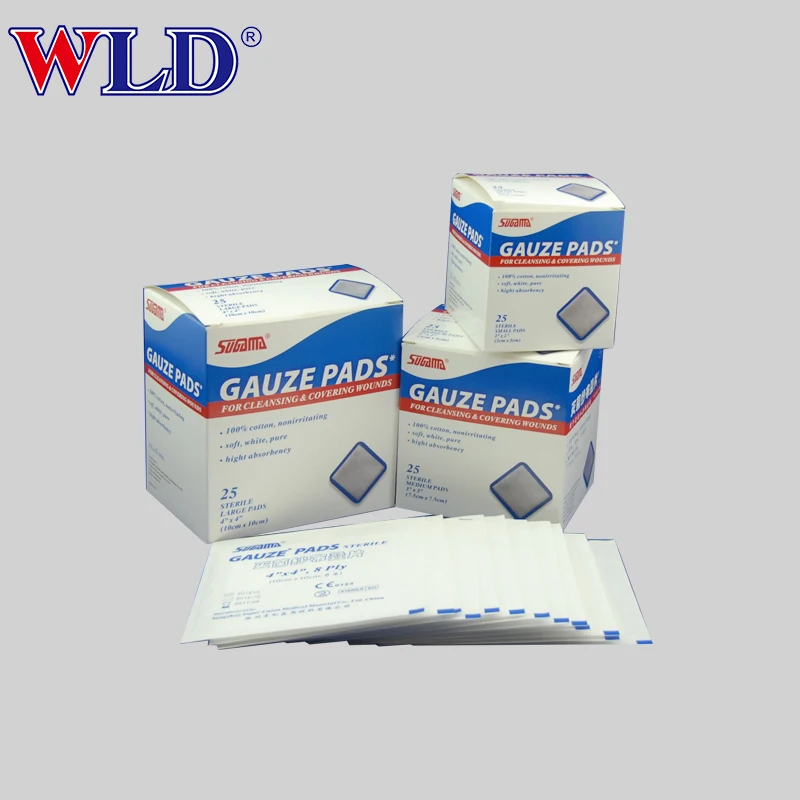 Easy Use Absorbency Sterile Gauze Swabs 10x10 Cm 12ply - Buy Sterile ...