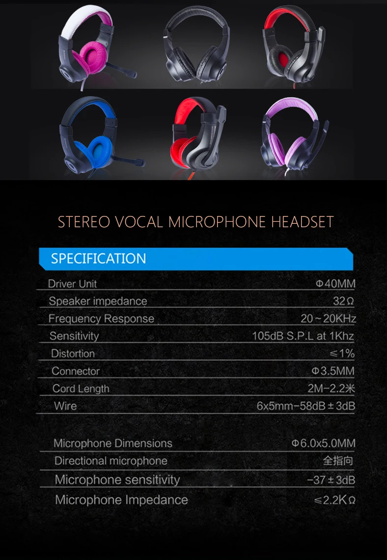 High Quality Stylish Gaming Communication Headset from China