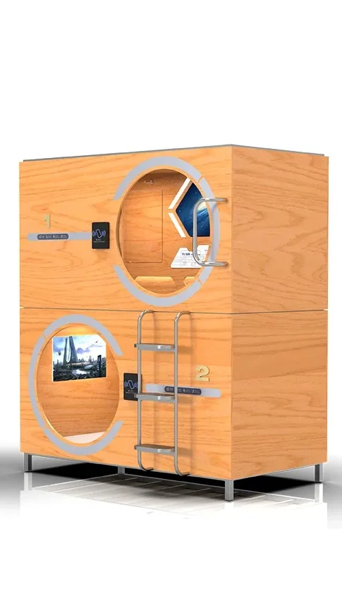 Wooden Capsule Sleeping Pod Hotel Capsule Bed Modular Capsule Hotel ...