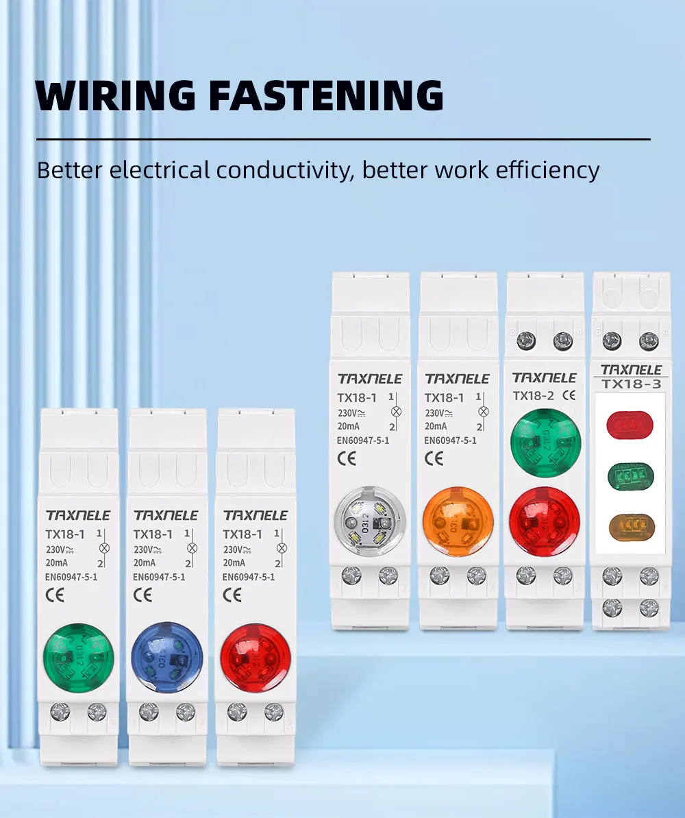 DIN Rail 18mm Indicator Lights - Reliable AC/DC Solutions