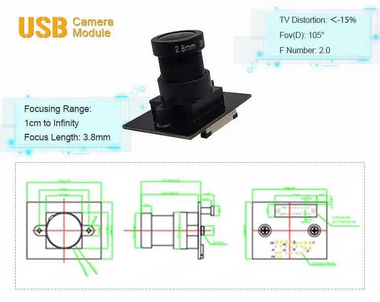 2mp Camera Module Ov2735 Image Sensor Cmos Camera Module Dvp Interface ...