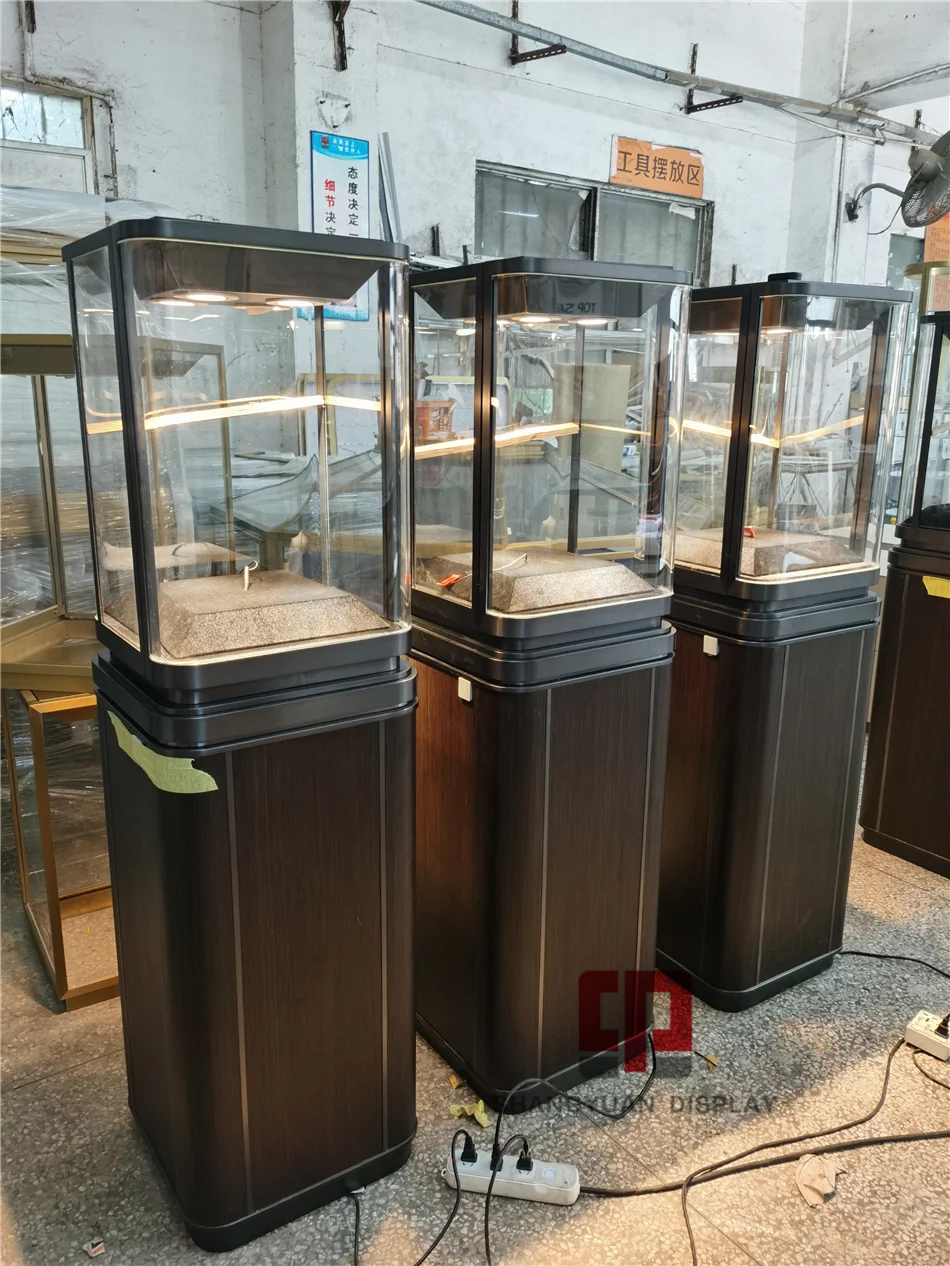 Artwork Gold Jewelry Display Cabinet for Jewelry Shops Custom Luxury ...