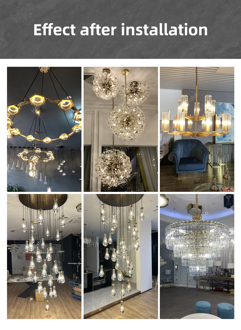 Factory Direct Decor Modern Crystal Chandeliers Restaurant Bar Hanging ...