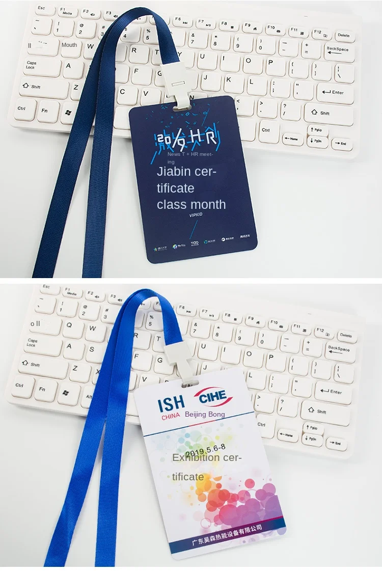 Custom Nfc Pvc Id Badges N Tag213 Nfc Staff Id Card Hole Punch Social ...