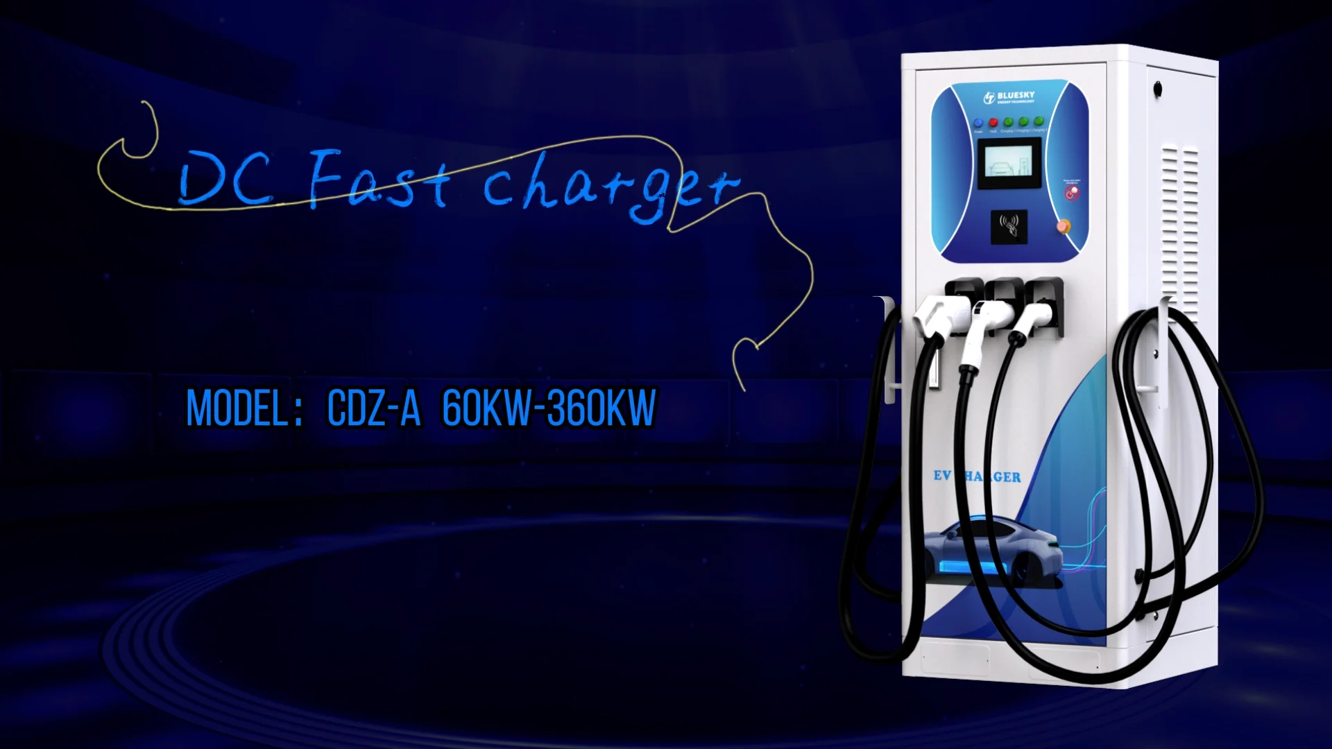 80kw Double Gun Fast Charger With Ocpp1.6 Commercial App Charging System New Condition Ccs2*2 Dc ...