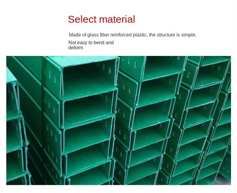 Polyurethane Pultrusion Fiberglass Profiles 500mm Cable Tray Electrical ...