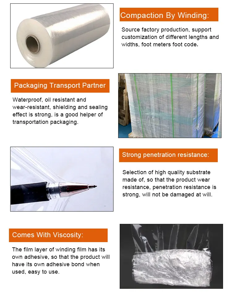 Factory Pallet Polyethylene /Wrap Handle Transparent Wrapping Machine ...