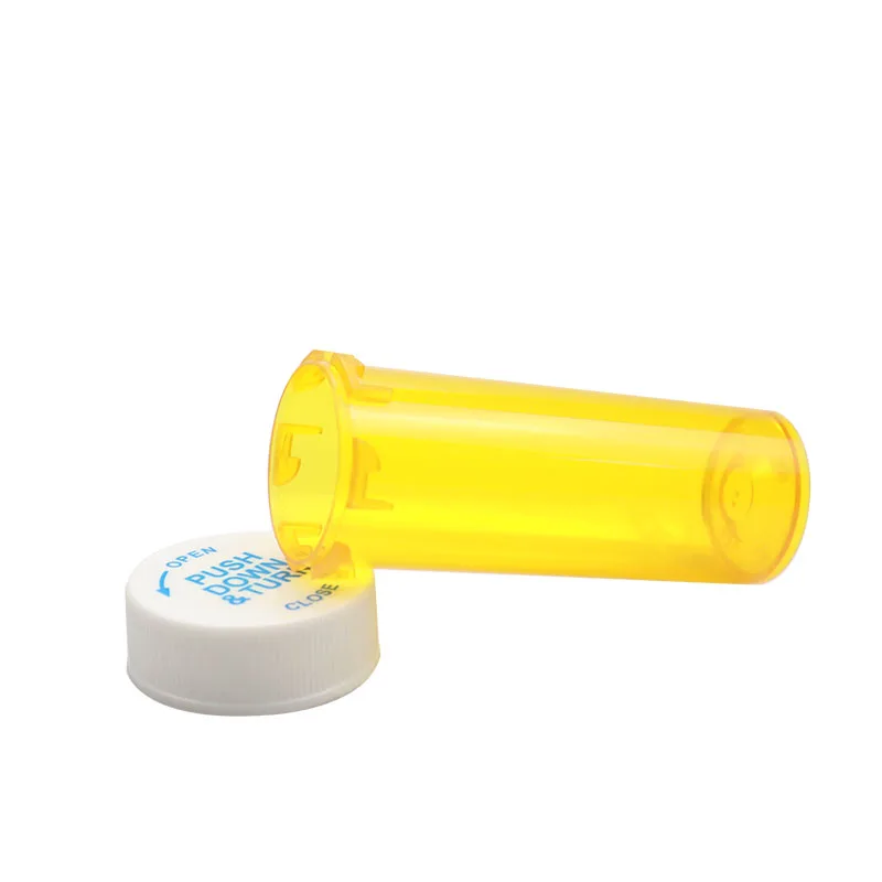 Transparent Pill Vial 60dr Child Proof Push Down & Turn Vial Capsule ...