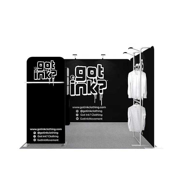 Modular Aluminum Tube Frame Advertising Portable Clothing Display Rack ...