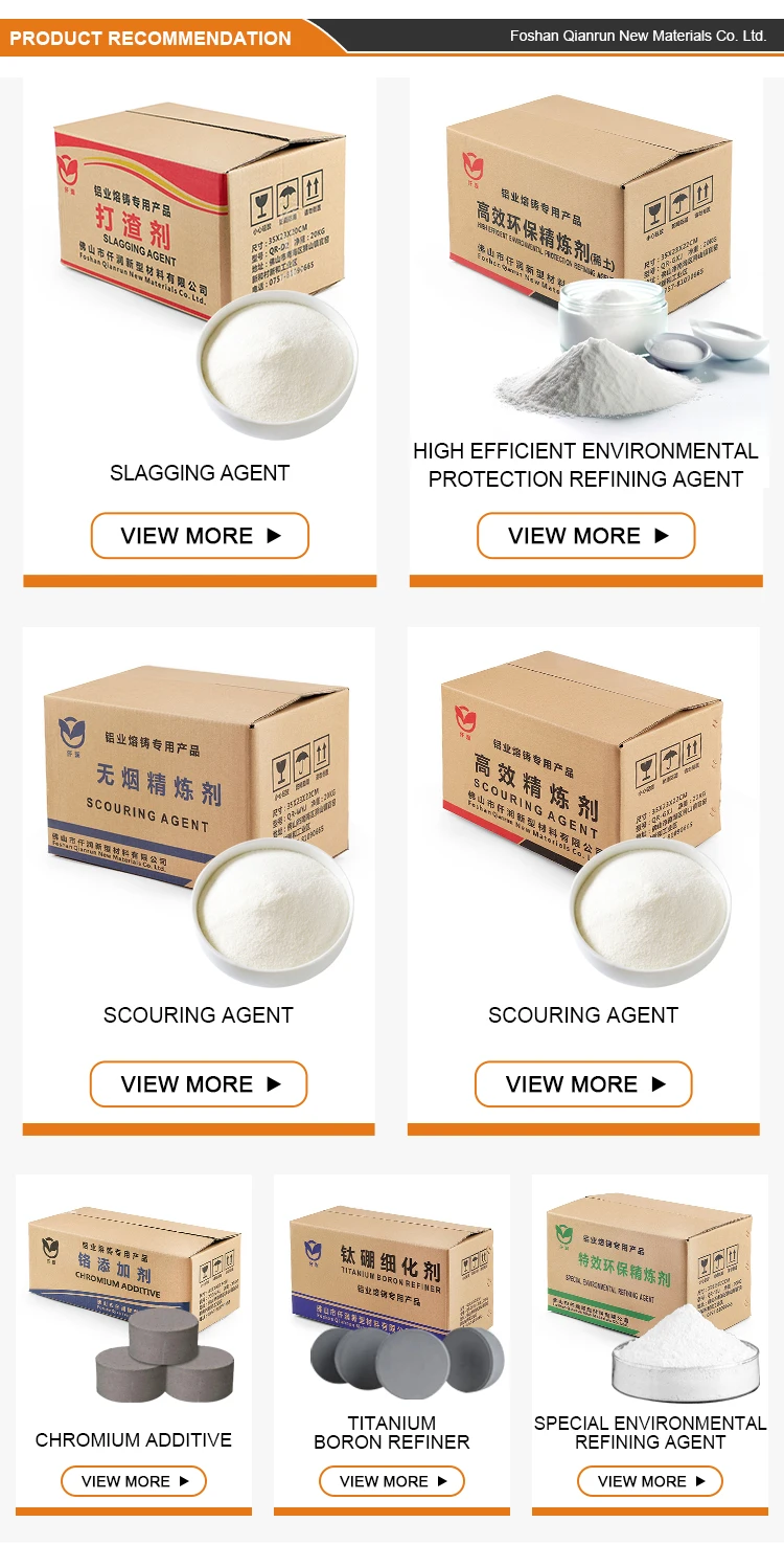 Refractory Material Flux Agent Remove Oxidizing Slag Molten Aluminium ...